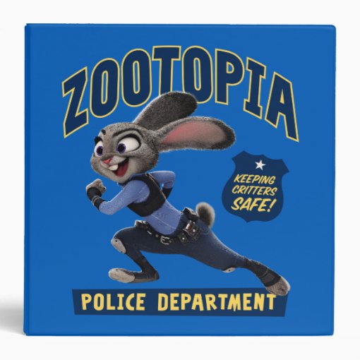 Zootopia | Judy Hopps - Keeping Critters Safe! Binder | Zazzle