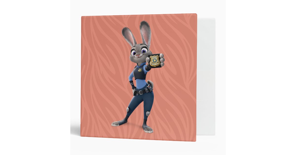 Zootopia | Judy Hopps - Showing Badge 3 Ring Binder | Zazzle