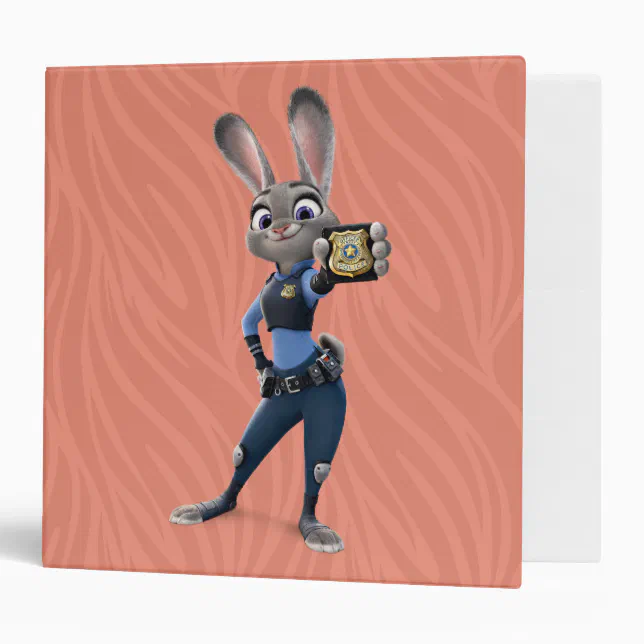Zootopia | Judy Hopps - Showing Badge 3 Ring Binder | Zazzle
