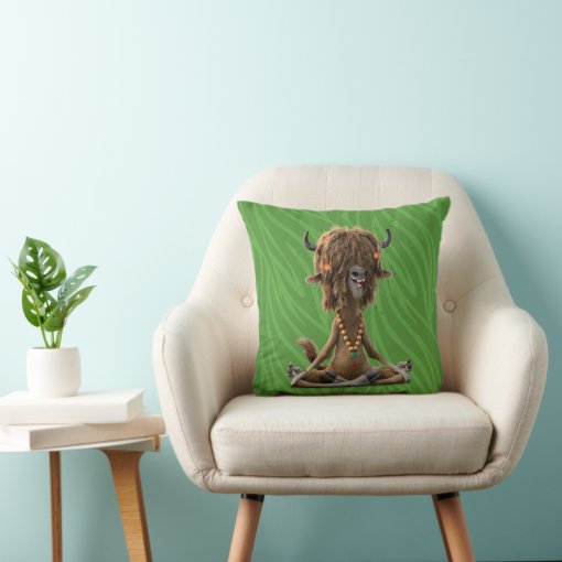 Zootopia | Meditate with Yax Throw Pillow | Zazzle