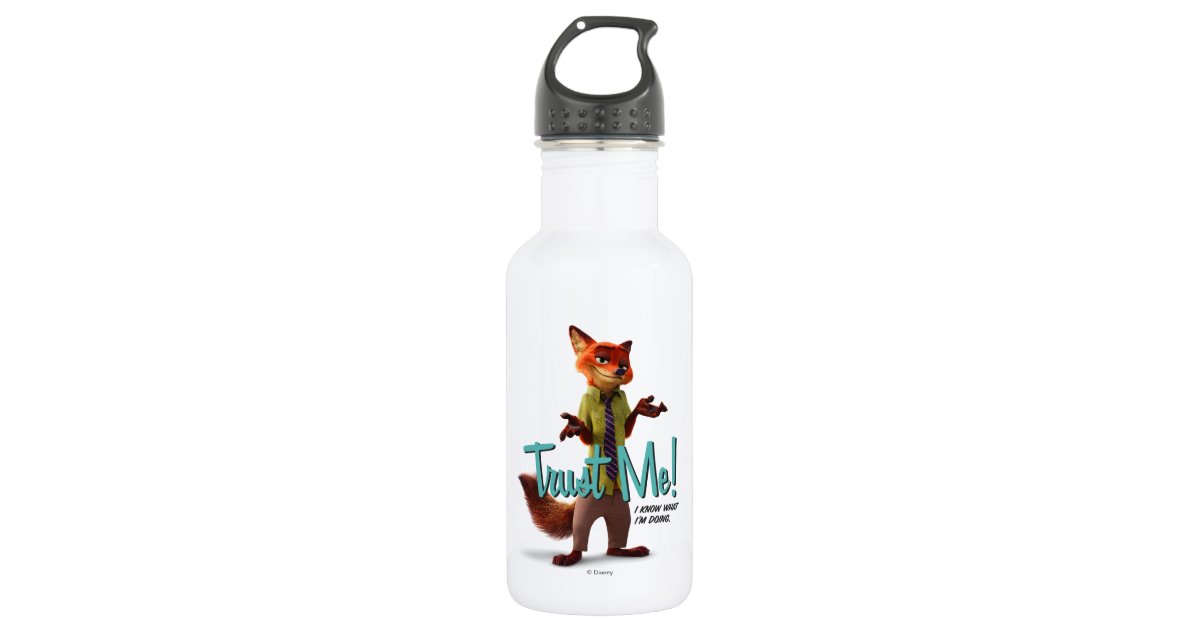 Zootopia | Nick Wilde - Trust Me! Water Bottle | Zazzle