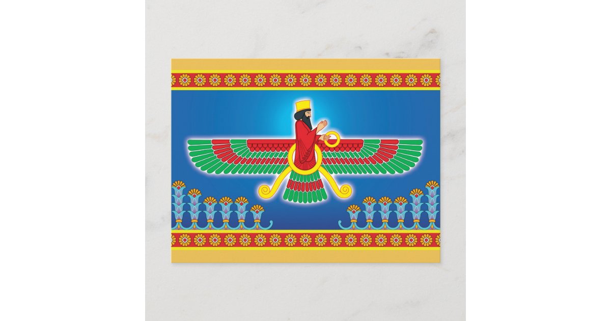 Zoroastrian Persian Faravahar Postcard | Zazzle