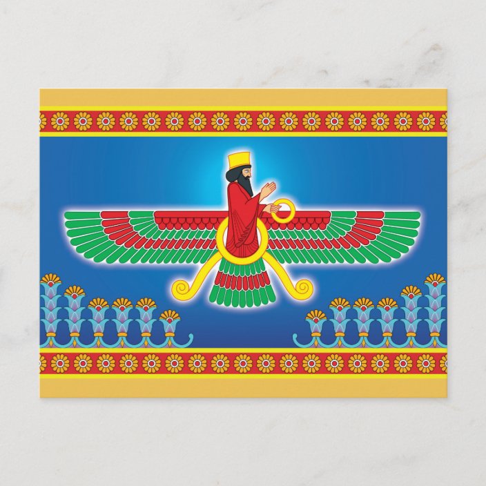 Zoroastrian Persian Faravahar Postcard | Zazzle.com