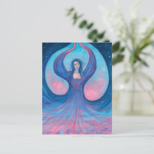 Zorya Dawn Goddess Slavic Folklore Surreal Fantasy Postcard | Zazzle