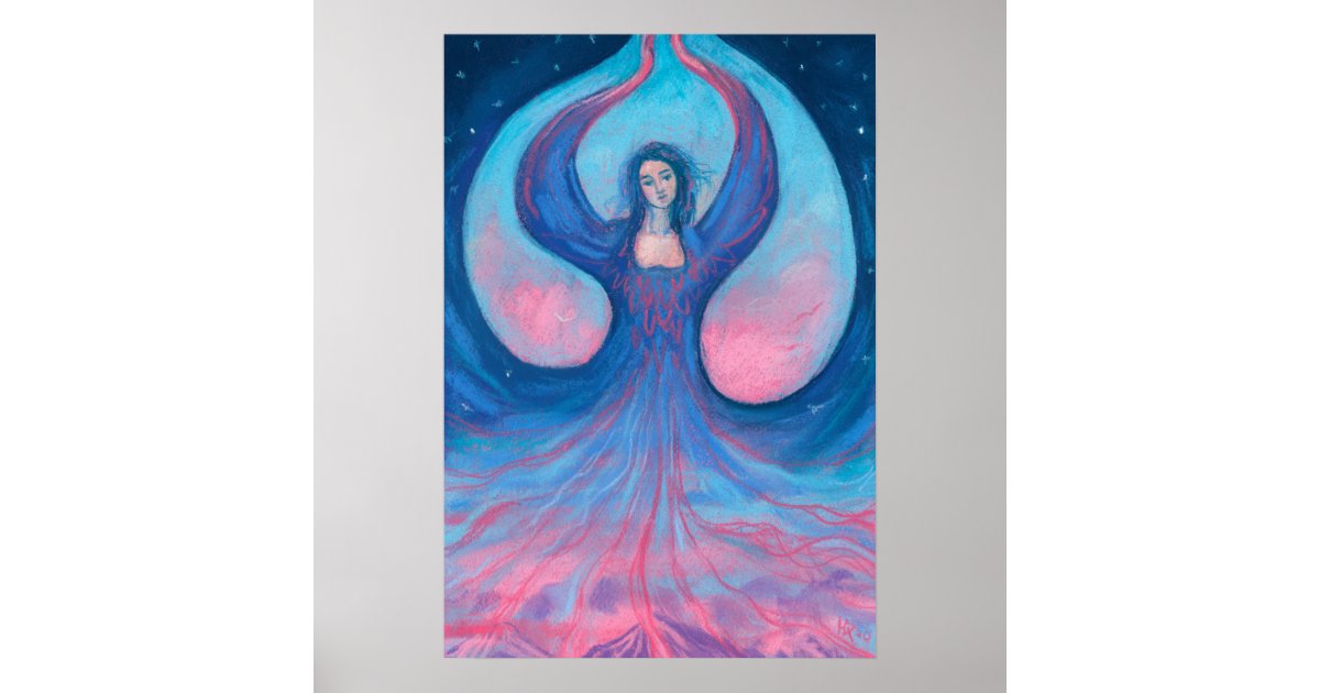 Zorya Dawn Goddess Slavic Folklore Surreal Fantasy Poster | Zazzle