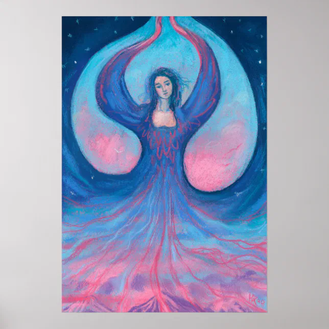 Zorya Dawn Goddess Slavic Folklore Surreal Fantasy Poster | Zazzle