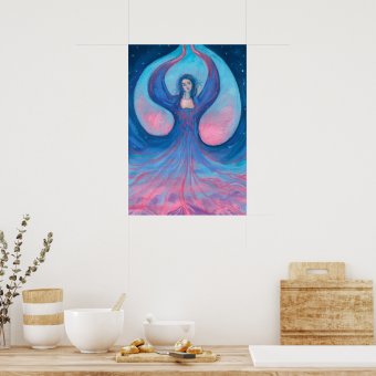 Zorya Dawn Goddess Slavic Folklore Surreal Fantasy Poster | Zazzle