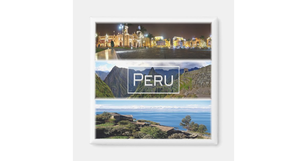 zPE007 PERU, Mosaic, America, Fridge Magnet | Zazzle
