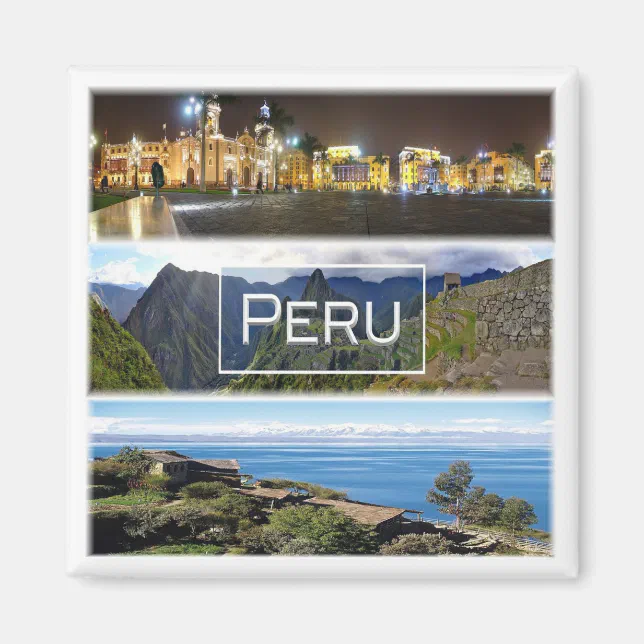 zPE007 PERU, Mosaic, America, Fridge Magnet | Zazzle