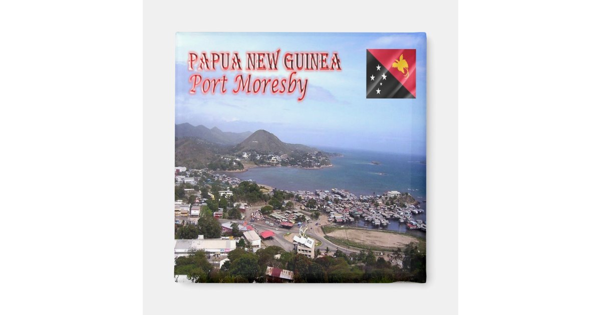 zPG06 MORESBY, Papua New Guinea, Oceania, Fridge Magnet | Zazzle