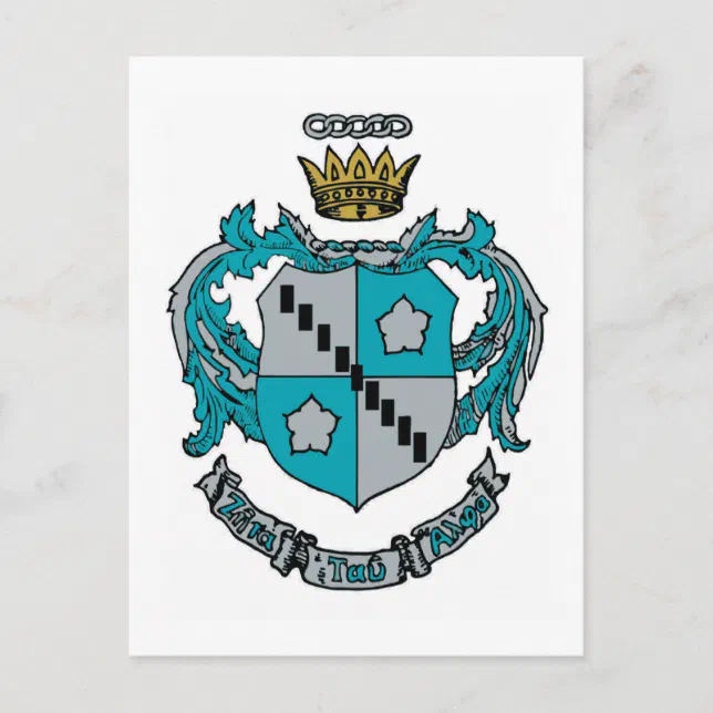 ZTA Crest Color Postcard | Zazzle