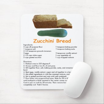 Zucchini Bread Mouse Pad | Zazzle