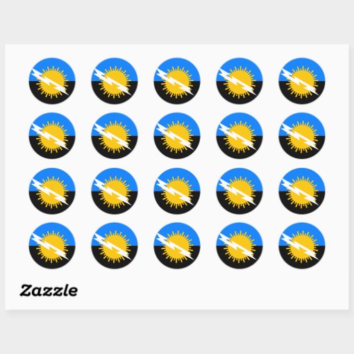 Zulia, Venezuela flag Classic Round Sticker | Zazzle