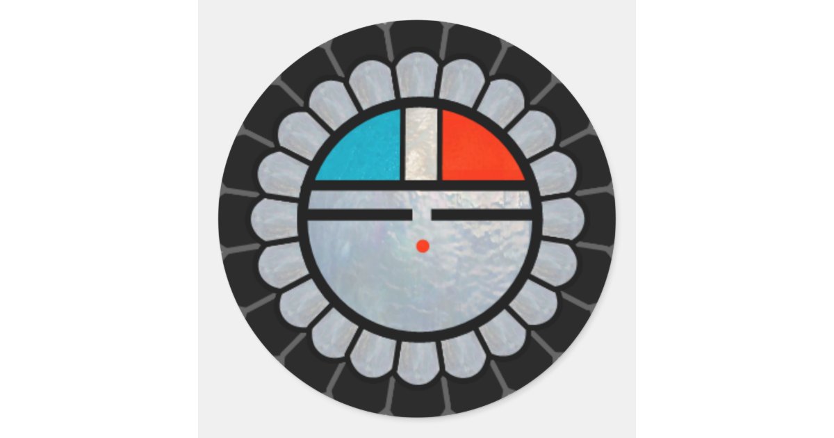 Zuni Sun Face Classic Round Sticker | Zazzle