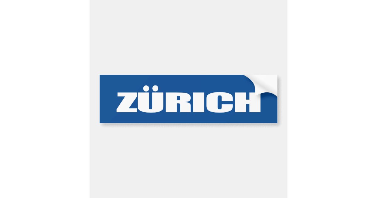 Zurich Bumper Sticker | Zazzle