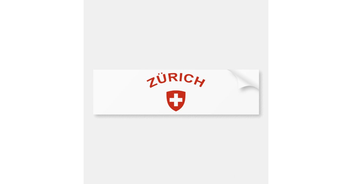 Zurich Bumper Sticker | Zazzle