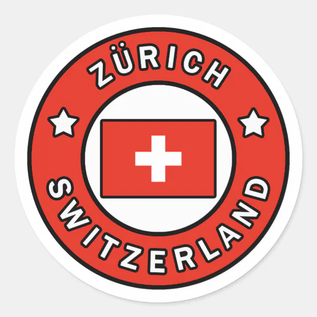 Zürich Switzerland Classic Round Sticker | Zazzle