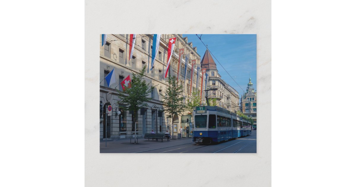 Zurich Tram Postcard | Zazzle