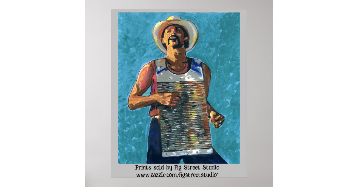 Zydeco Joe Painting Poster | Zazzle